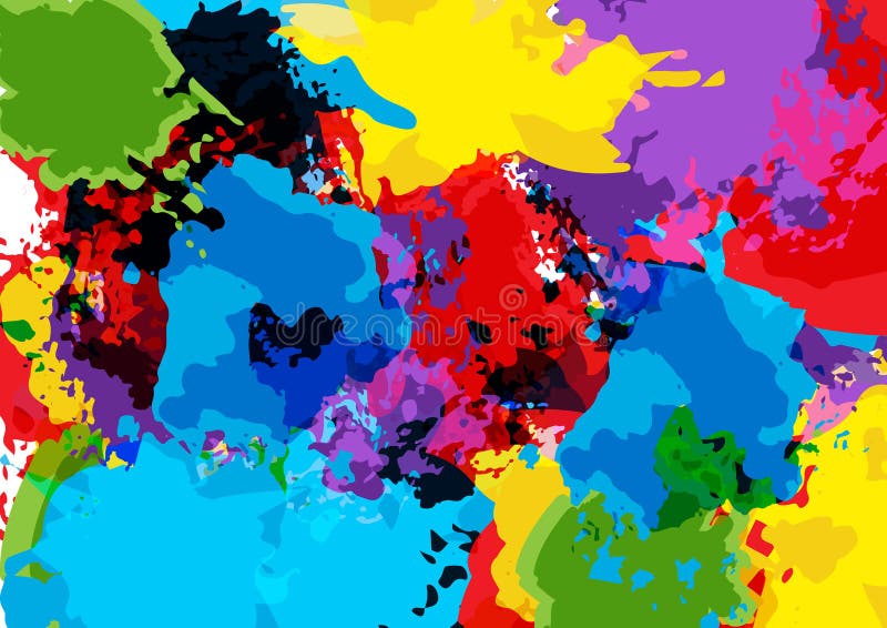 Color Multi Paint Splatter Stock Illustrations – 2,111 Color Multi ...