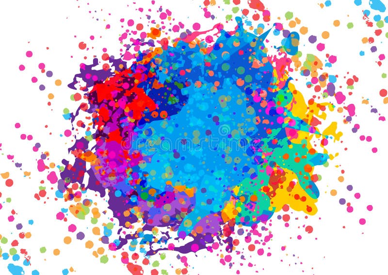 Abstract Vector Splatter Colorful Background Design. Illustration ...