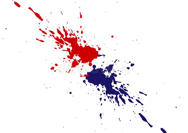 Abstract Vector Splatter Red and Blue Color Design. Illustration Vector ...