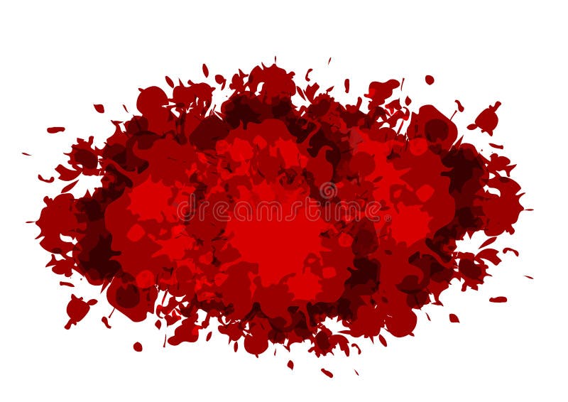 Abstract Vector Splatter Red Color Isolated Background Design ...