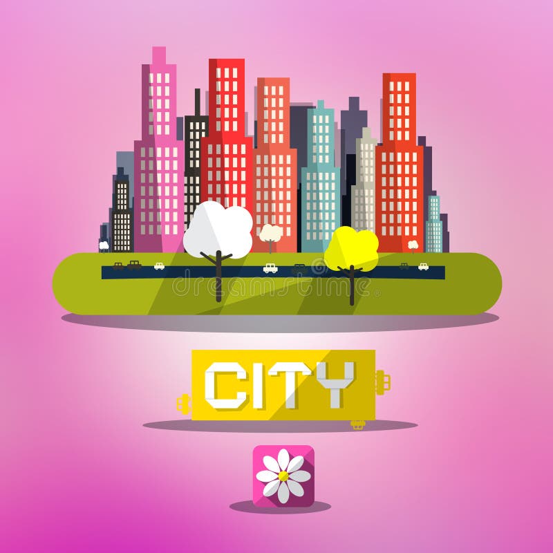 Abstract Vector Spring City Stock Vector - Illustration of spring ...