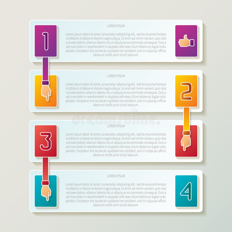 Abstract Vector 4 Steps Infographic Template in 3D Style for Layout ...