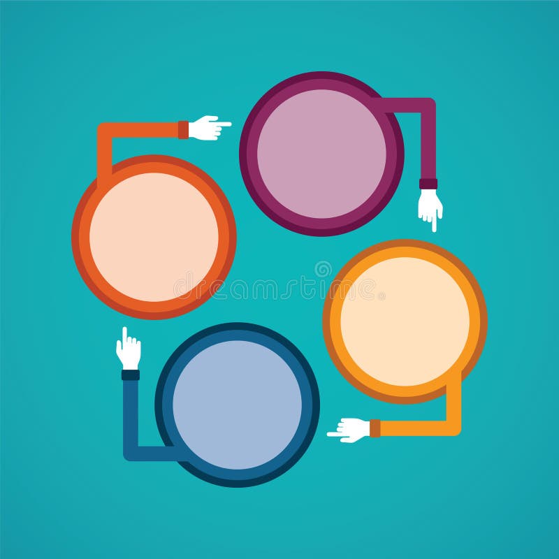 Abstract Vector 4 Steps Infographic Template in Flat Style for Layout ...