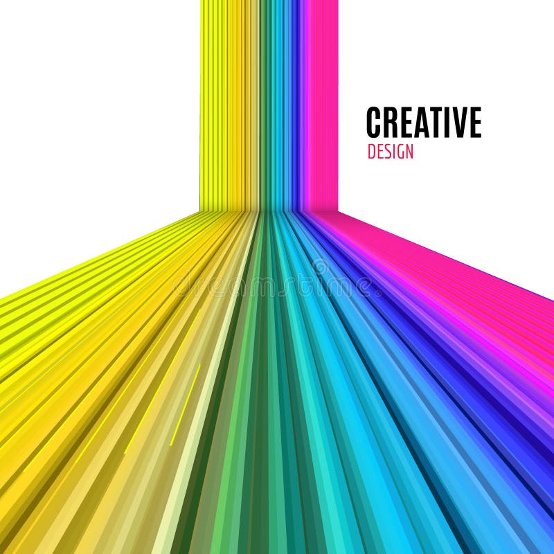 Abstract Vector Straight Lines Background. Colorful Modern Design ...