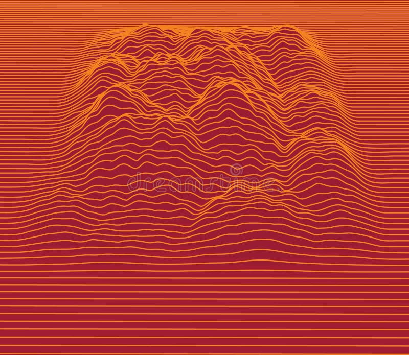 Abstract Vector Surface. Landscape Made of Lines Stock Vector ...