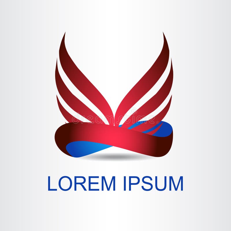 Abstract Vector Symbol in Red Ring. Stock Vector - Illustration of ...