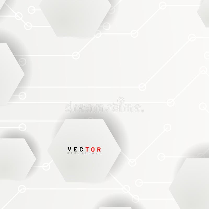 Abstract Vector Technology Background. Hexagon with a Background ...