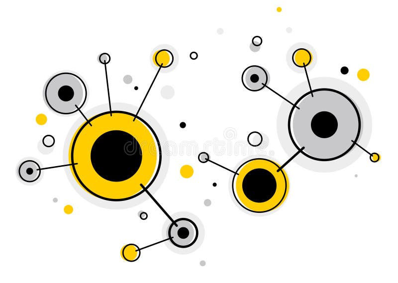 Connected Circles with Season Pictograms Placed Around the Plane Stock ...