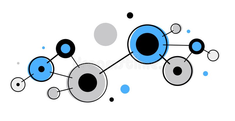 Connected Circles with Season Pictograms Placed Around the Plane Stock ...