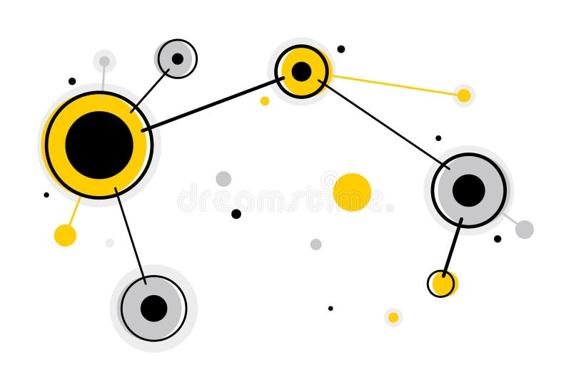 Connected Circles with Season Pictograms Placed Around the Plane Stock ...
