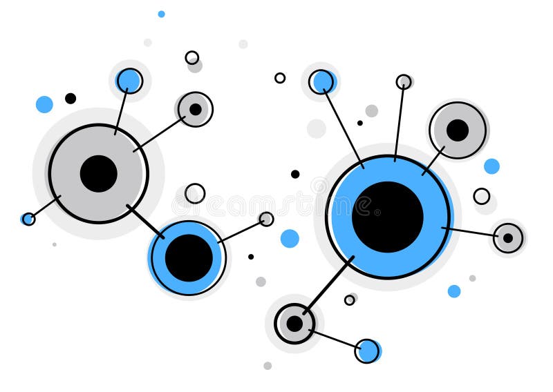 Connected Circles with Season Pictograms Placed Around the Plane Stock ...