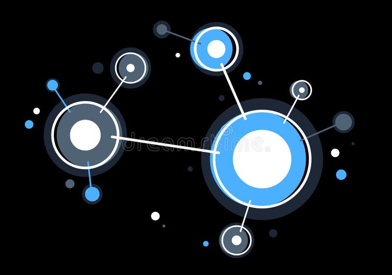Connected Circles with Season Pictograms Placed Around the Plane Stock ...