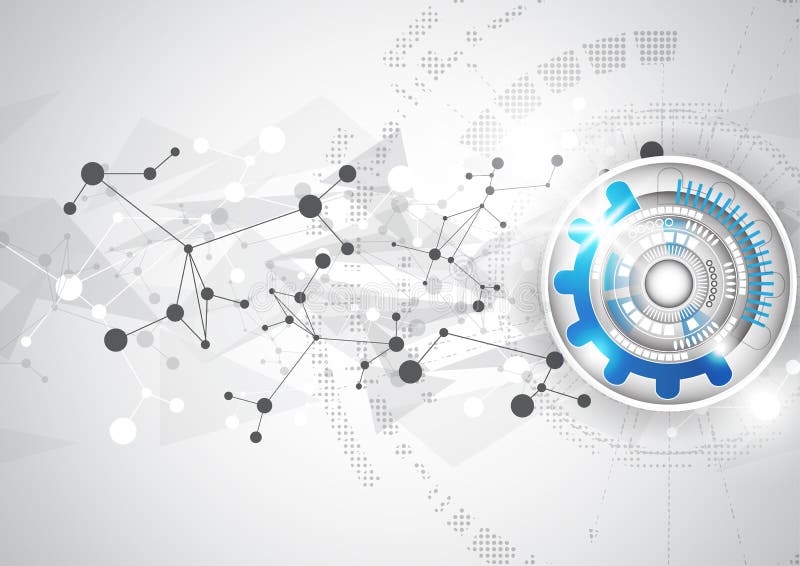 Abstract Vector Technology Triangle Polygon Background, Illustration ...