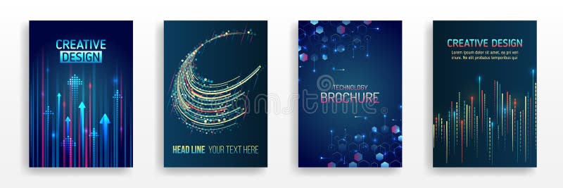 Abstract Vector Template in Hi-tech Style. Modern Cover Design Using ...