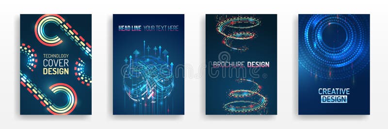 Abstract Vector Template in Hi-tech Style. Modern Cover Design Using ...