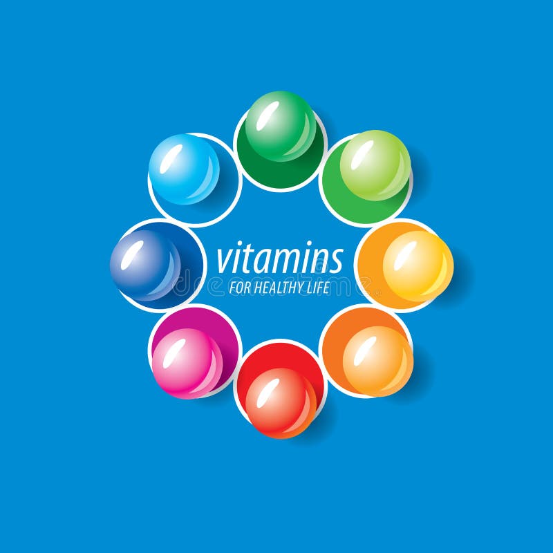 Vector logo vitamins stock vector. Illustration of icon - 126241108