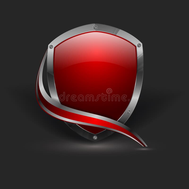 Abstract Vector Template with Shield Stock Vector - Illustration of ...