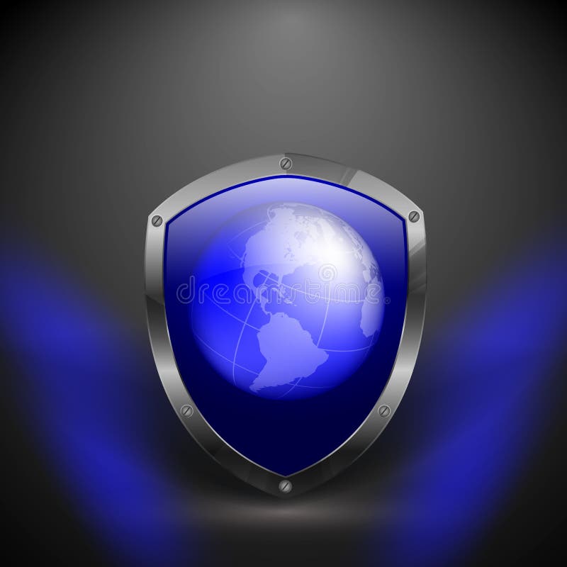 Abstract Vector Template with Shield Stock Vector - Illustration of ...