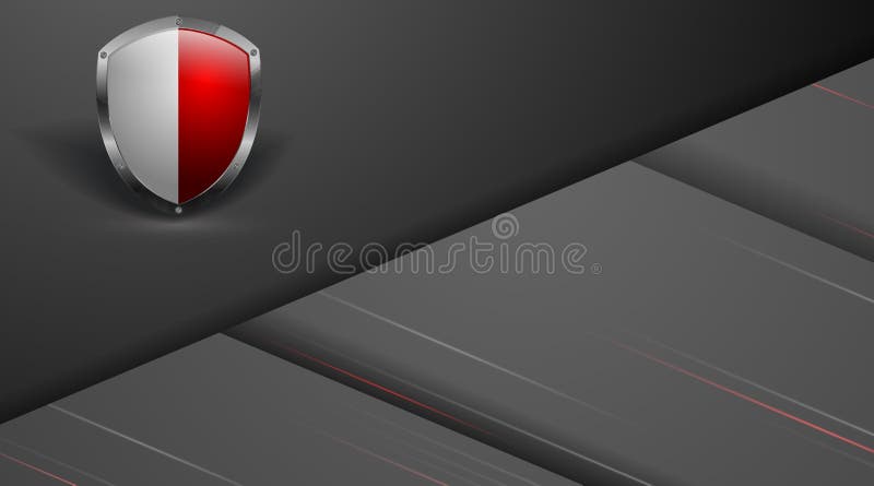 Abstract Vector Template with Shield Stock Vector - Illustration of ...