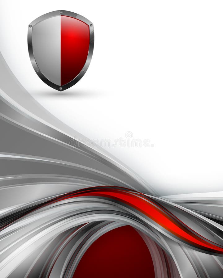 Abstract Vector Template with Shield Stock Vector - Illustration of ...