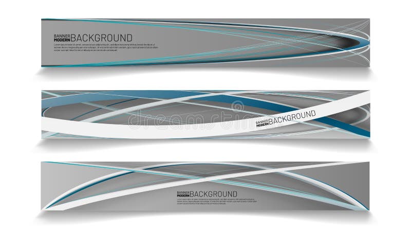 Abstract Vector Template Web Background. Rectangular Curved Line Design ...