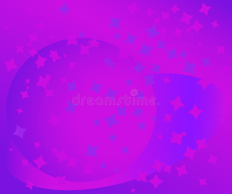Abstract Vector Texture with Stars and Balls on Lilac Background Stock ...