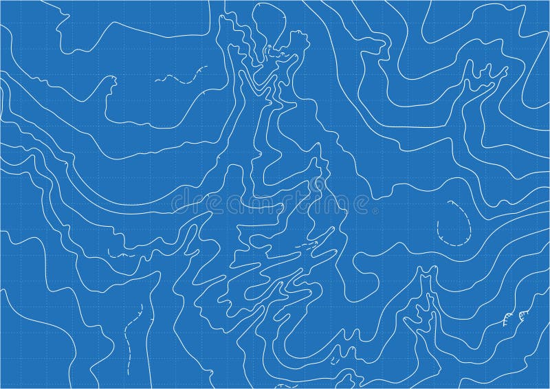 Abstract Vector Topographic Map in Blue Colors Stock Vector ...