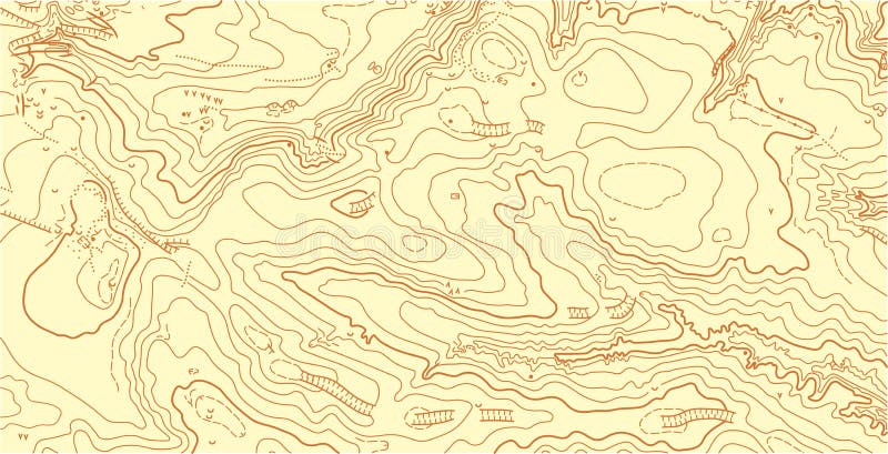 Abstract Vector Topographic Map in Brown Colors Stock Vector ...