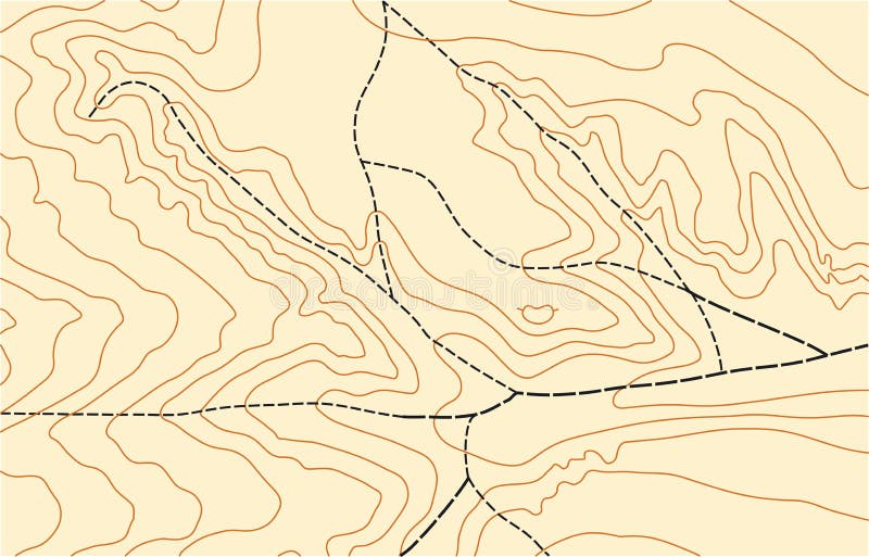 Abstract Vector Topographic Map in Brown Colors Stock Vector ...