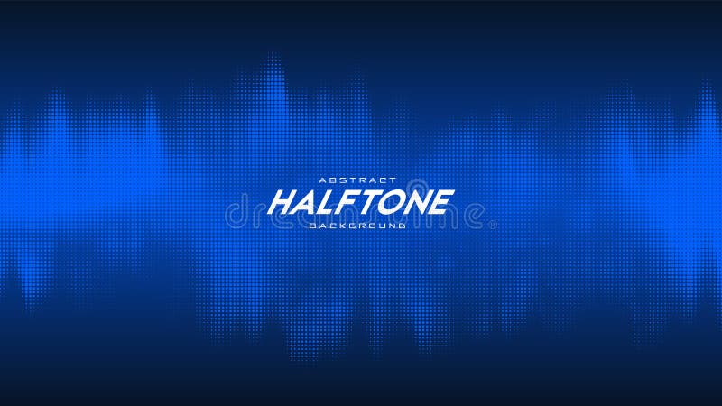 Abstract Vector Torn Blue Halftone Sound Wave. Scrathed Dotted Texture ...