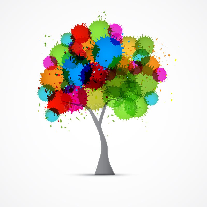 Colorful Tree Icon. Geometric Polygon Design Stock Vector ...