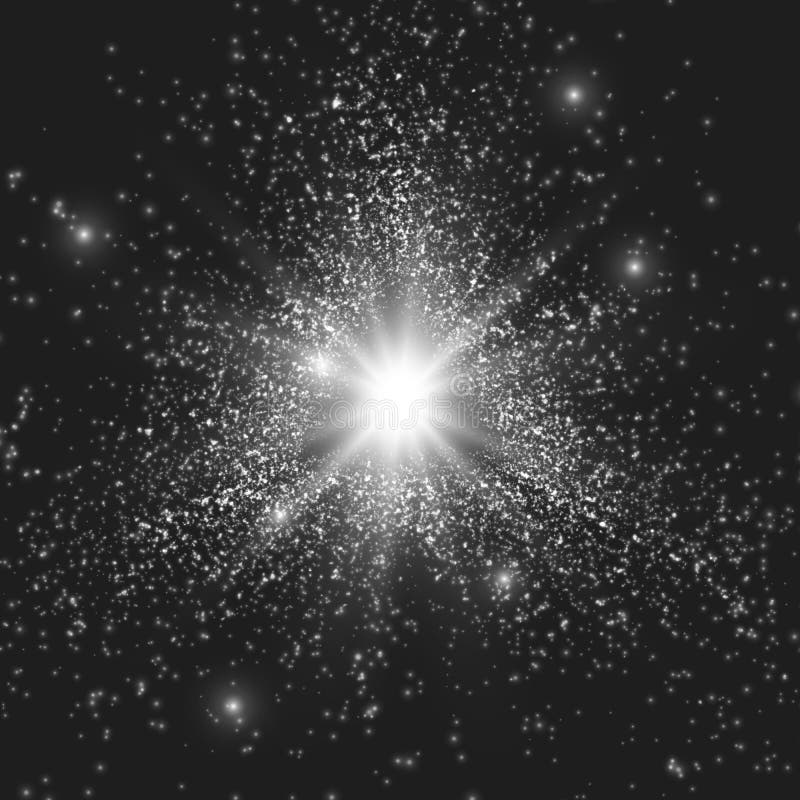 Abstract Vector Triangle Grayscale Space Background. Explosion of ...