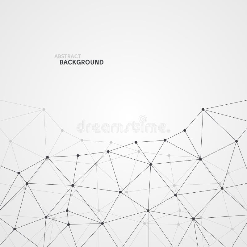 Triangle Molecular Structure On Grey Background Stock Illustration
