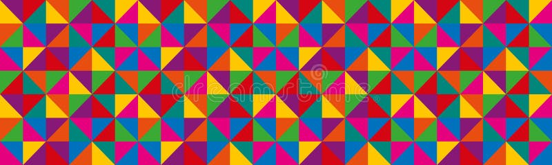 Abstract Vector Triangles Header. Colorful Geometric Triangular Banner ...