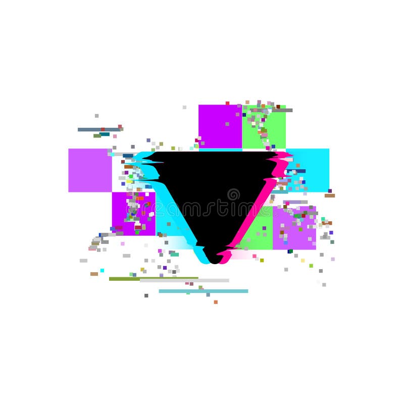 Abstract Vector Triangular Frame, Television Signal Noise. Stock Vector ...