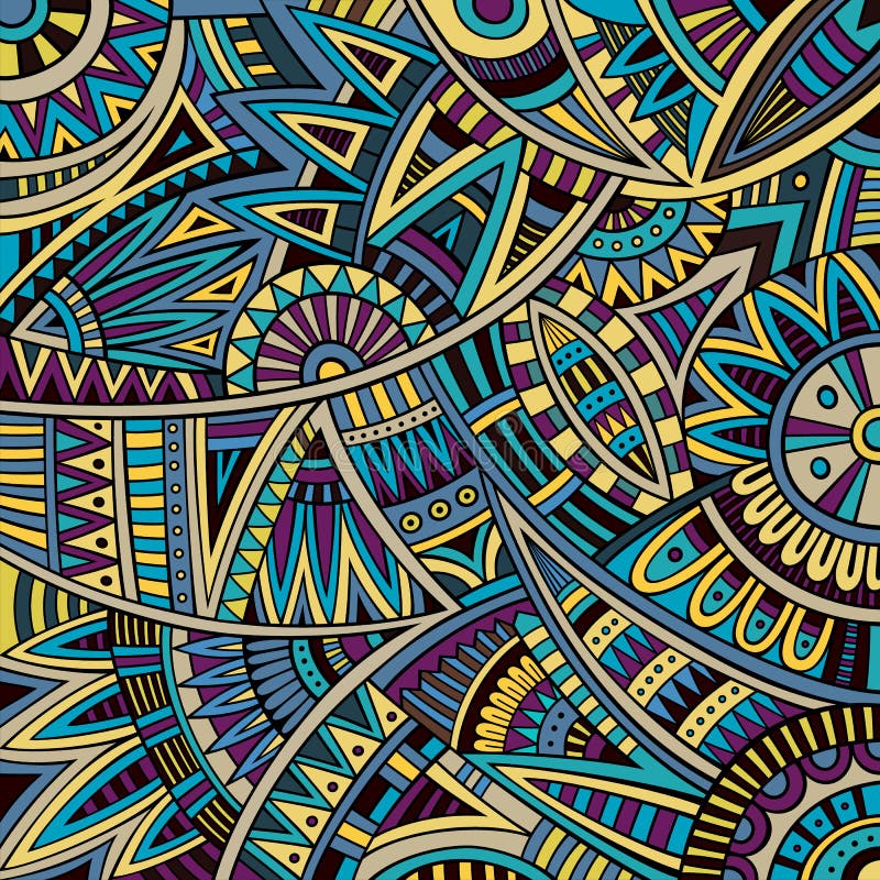 Abstract Vector Tribal Stripes Background Set Stock Vector ...