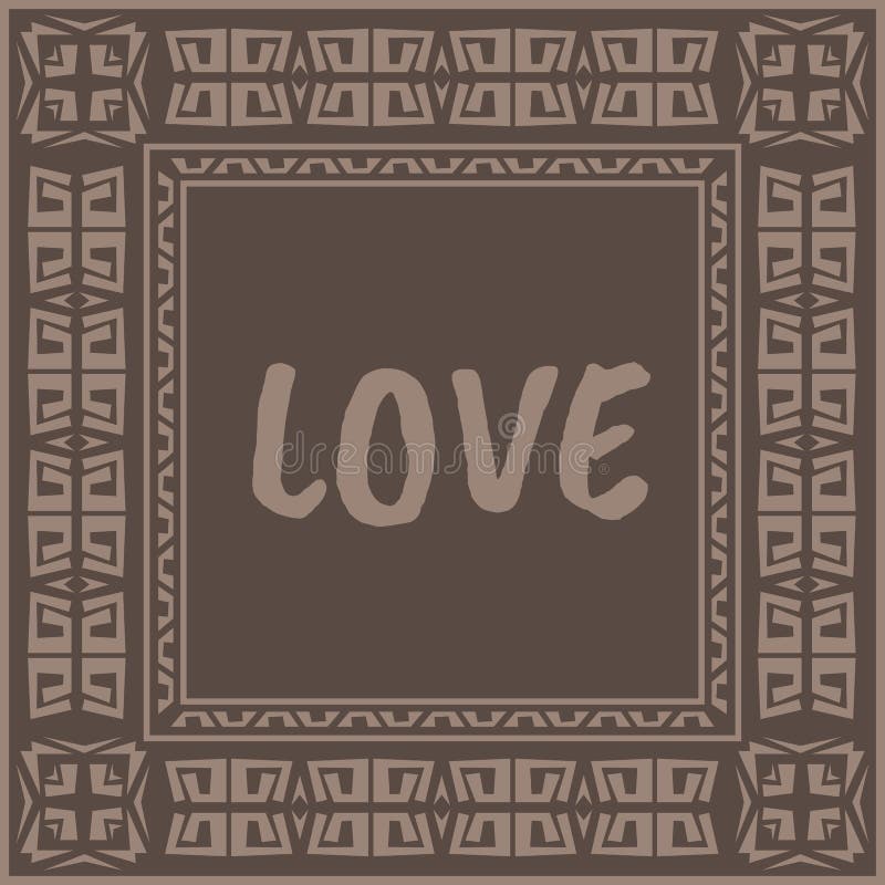 Abstract Vector Tribal Ethnic Style Frame Stock Vector - Illustration ...