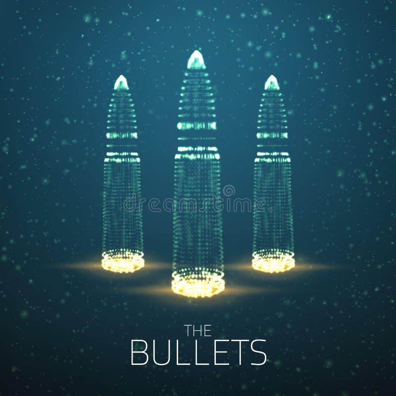 Abstract Vector Turquoise Background with Glowing Bullet. Cloud of ...