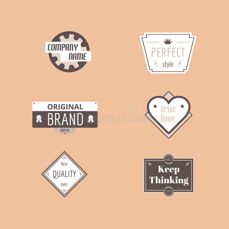 Abstract Vector Vintage Logo Design Elements Set Stock Vector ...