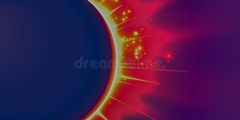 Abstract Vector Violet Background with Planet and Eclipse of Its Star ...