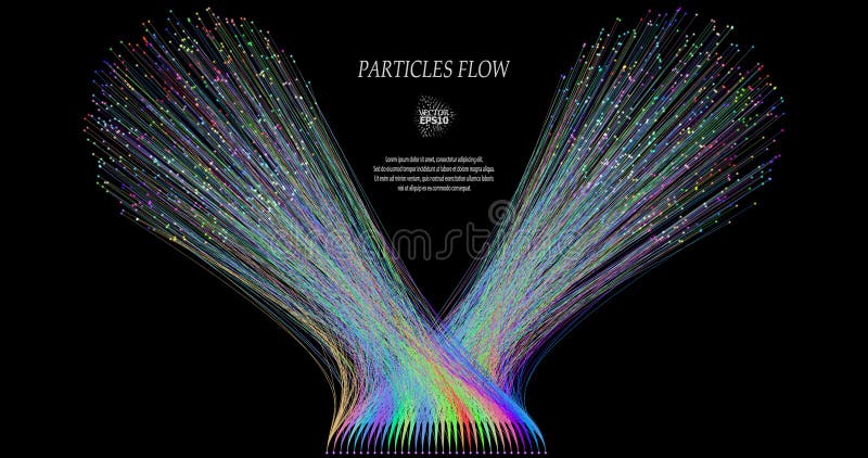 Abstract Vector Visualization Of Neural Connections Thin Colored Lines Connect Nodes Creating