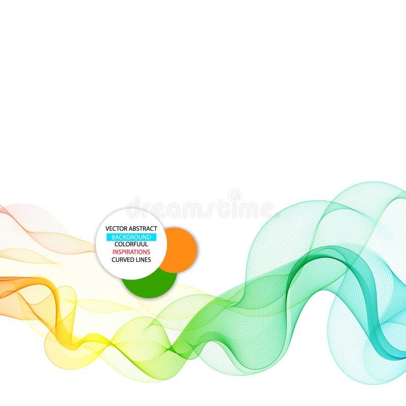 Abstract Color Vector Wave. Design Element. Template for Advertising ...