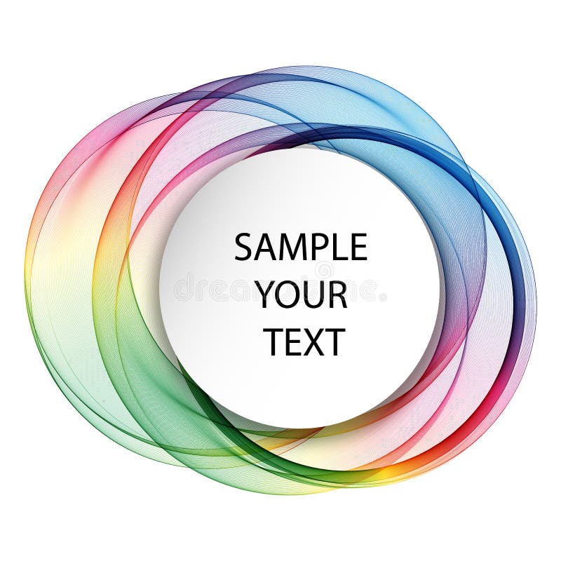 Abstract Vector Wave Pattern. Color Round Wave. Presentation Template ...