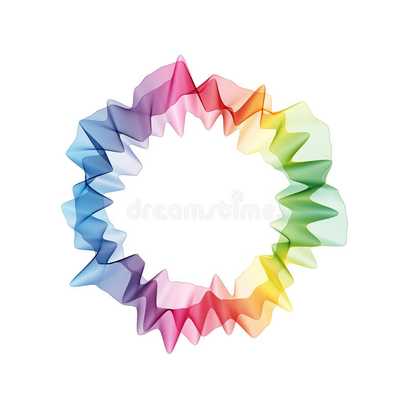 Abstract Vector Wave Pattern. Color Round Wave. Presentation Template ...