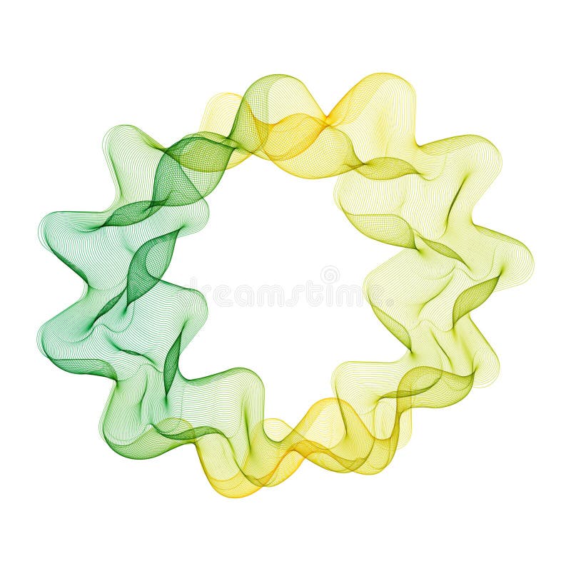 Abstract Vector Wave Pattern. Color Round Wave. Presentation Template ...