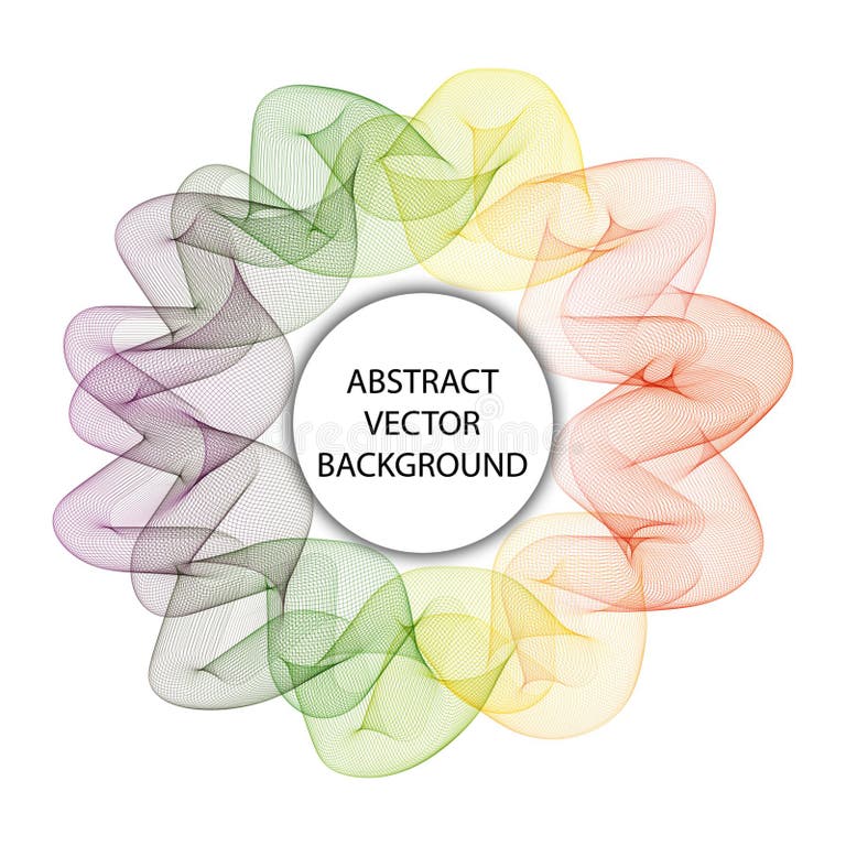 Abstract Vector Wave Pattern. Color Round Wave. Presentation Template ...
