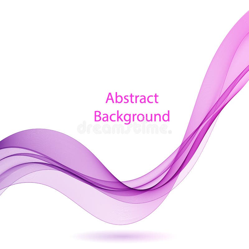 Abstract Vector Wave with Shadow. Purple Curves. Eps 10 Stock ...