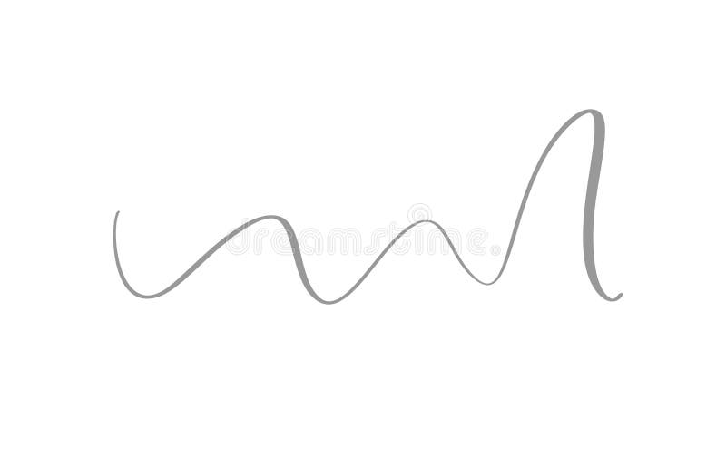Abstract Vector Wavy Calligraphy Line Divider. Black Illustration Stock ...