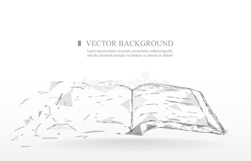 Abstract Vector White Back Ground.the Book Polygon Drawing Stock Vector ...