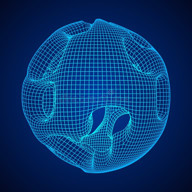 Abstract Vector Wireframe Sphere Stock Vector - Illustration of ...